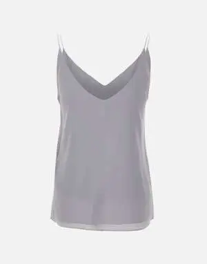 Eleventy V-neck Camisole Top - Gray