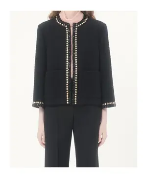 Valentino Garavani Embroidered Canestrello Tweed Jacket