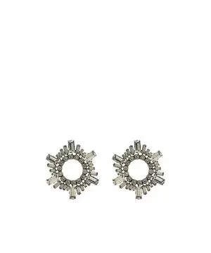 Amina Muaddi Logo Earrings - Multicolor