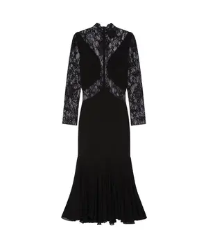 Givenchy Lace Detailed High Neck Mini Dress