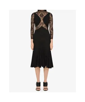 Givenchy Lace Detailed High Neck Mini Dress