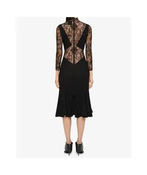 Givenchy Lace Detailed High Neck Mini Dress