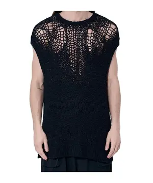 Yohji Yamamoto Open Knit Sleeveless Vest