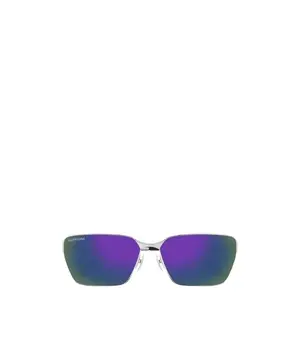 Balenciaga Rectangle Rimless Sunglasses - Silver
