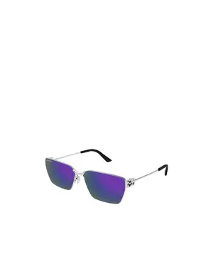 Balenciaga Rectangle Rimless Sunglasses - Silver