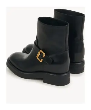 Chloé Coddington Ankle Boots With Buckle Detail - Black