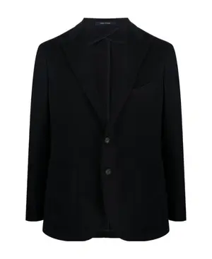 Tagliatore Single-breasted Virgin Wool-blend Blazer - Black