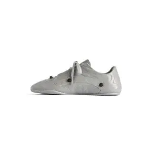 Balenciaga City Lace-up Sneakers With Brass Rivets - Grey