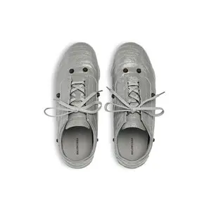 Balenciaga City Lace-up Sneakers With Brass Rivets - Grey