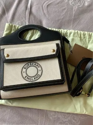 Burberry Mini Logo Stamp Tote Bag