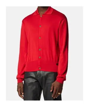 Versace Collared Button-up Cardigan