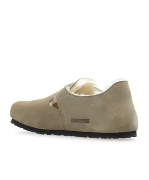 BIRKENSTOCK London Buckle-fastening Shearling-lined Loafers - Nude