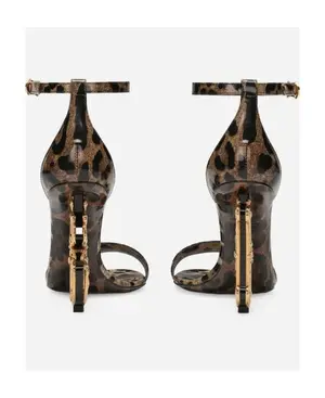 Dolce & Gabbana D-heeled Leopard Print Sandals