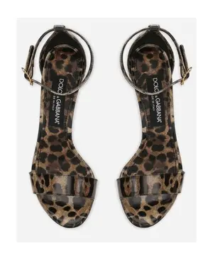 Dolce & Gabbana D-heeled Leopard Print Sandals