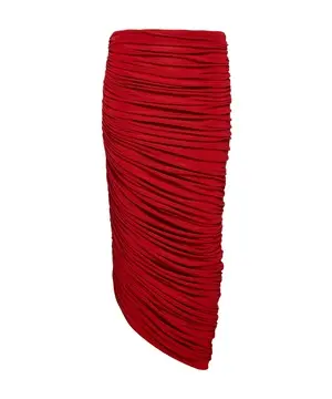 Magda Butrym Asymmetrical Draped Midi Skirt