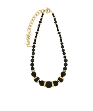 Saint Laurent Loulou Beaded Necklace - Black