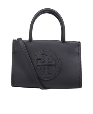 Tory Burch Ella Logo Patch Mini Tote Bag - Black