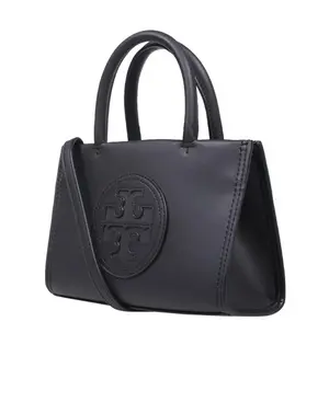 Tory Burch Ella Logo Patch Mini Tote Bag - Black