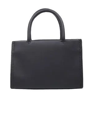 Tory Burch Ella Logo Patch Mini Tote Bag - Black