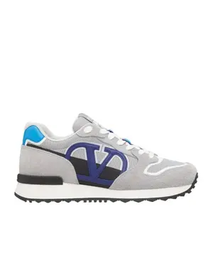 Valentino Garavani Vlogo Pace Lace-up Sneakers - Light Grey/blue