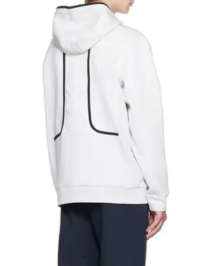 Hugo Boss Zip-up Hoodie With Embossed Logo - White
