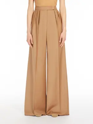 Max Mara Mid-rise Wide-leg Trousers - Camel