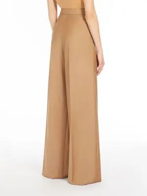 Max Mara Mid-rise Wide-leg Trousers - Camel