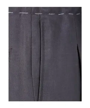 MAISON MARGIELA Drawstring Pleated Trousers - Black