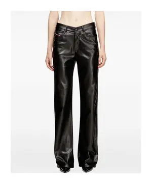 DIESEL® Straight-leg Coated Pants - Black