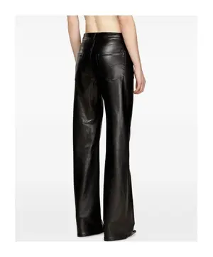 DIESEL® Straight-leg Coated Pants - Black