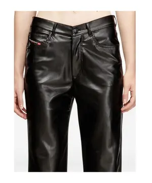 DIESEL® Straight-leg Coated Pants - Black