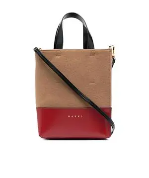 Marni Two-tone Logo Tote Bag