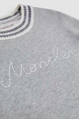Moncler Flared Dress With Logo Embroidery