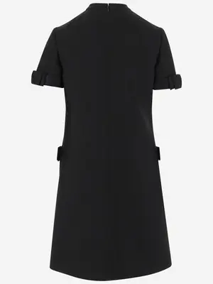 Valentino Garavani Short Sleeve Mini Dress With Bow Detail