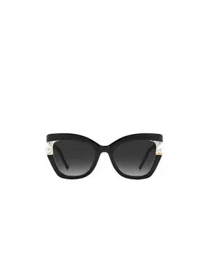 Carolina Herrera Cat Eye Full Rim Sunglasses With Pearl Embellishments
