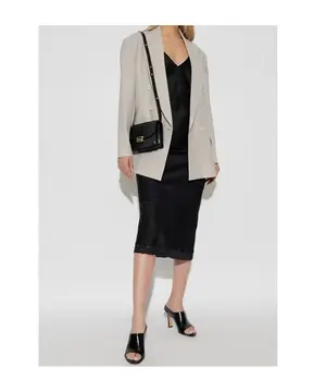 Victoria Beckham Spaghetti Strap V-neck Top - Black
