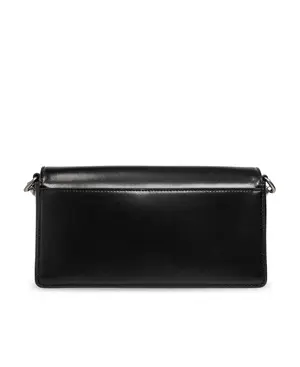 DIESEL® Logo Lettering Foldover Shoulder Bag - Black