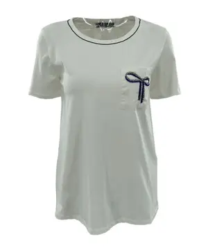 Max Mara Embellished Bow Pocket T-shirt