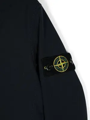Stone Island Compass Motif Hooded Jacket - Blue