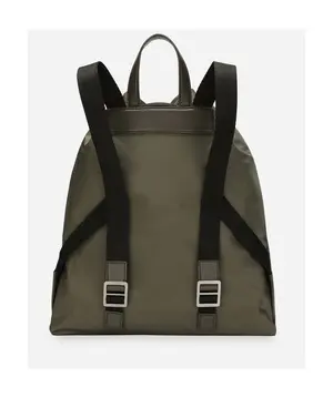 Dolce & Gabbana Logo Printed Drawstring Backpack - Green