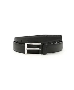 Prada Saffiano Leather Belt With Polished Steel Buckle