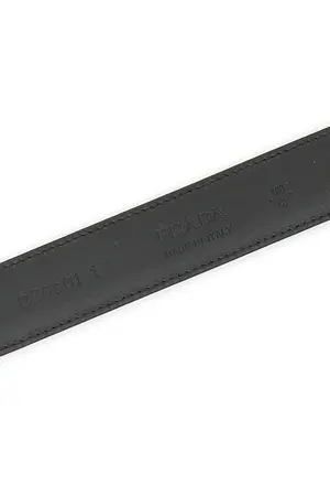 Prada Saffiano Leather Belt With Polished Steel Buckle