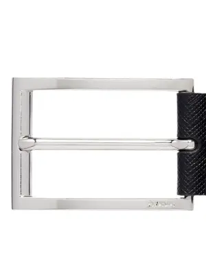 Prada Saffiano Leather Belt With Polished Steel Buckle