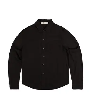 Séfr Leo Lightweight Voile Shirt - Black