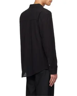 Séfr Leo Lightweight Voile Shirt - Black
