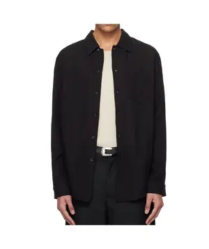 Séfr Leo Lightweight Voile Shirt - Black