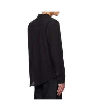Séfr Leo Lightweight Voile Shirt - Black