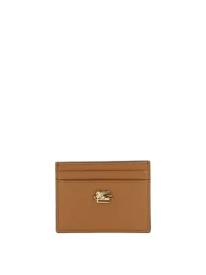 Etro Logo Plaque Cardholder - Brown
