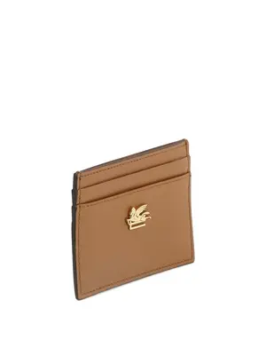Etro Logo Plaque Cardholder - Brown