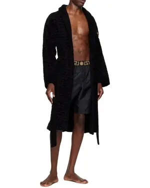 Versace Logo Medusa Waistband Swim Shorts - Green